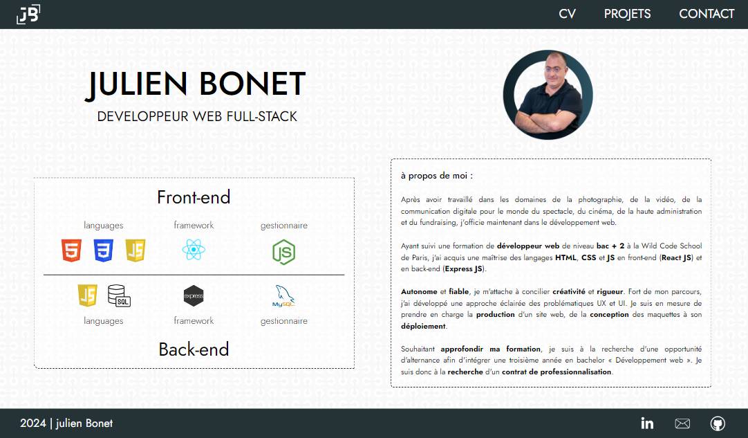 JULIEN BONET | DEV WEB